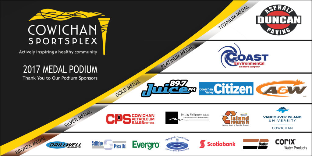 Medal Podium Sponsorship - Cowichan Sportsplex